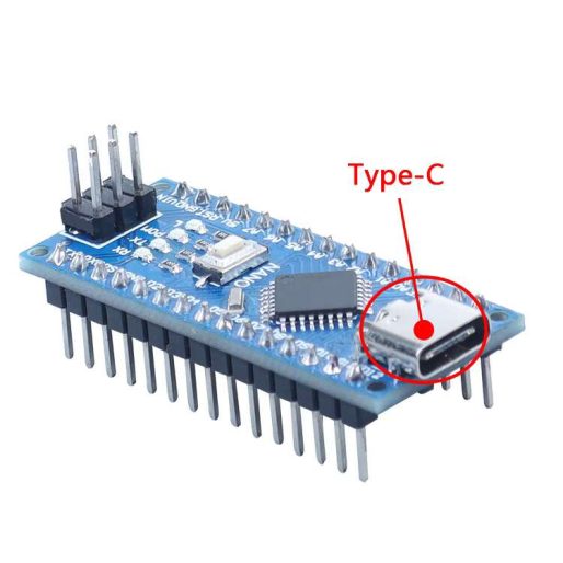 Arduino Nano V3 ATmega328P Development Board with USB Type-C Interface ...